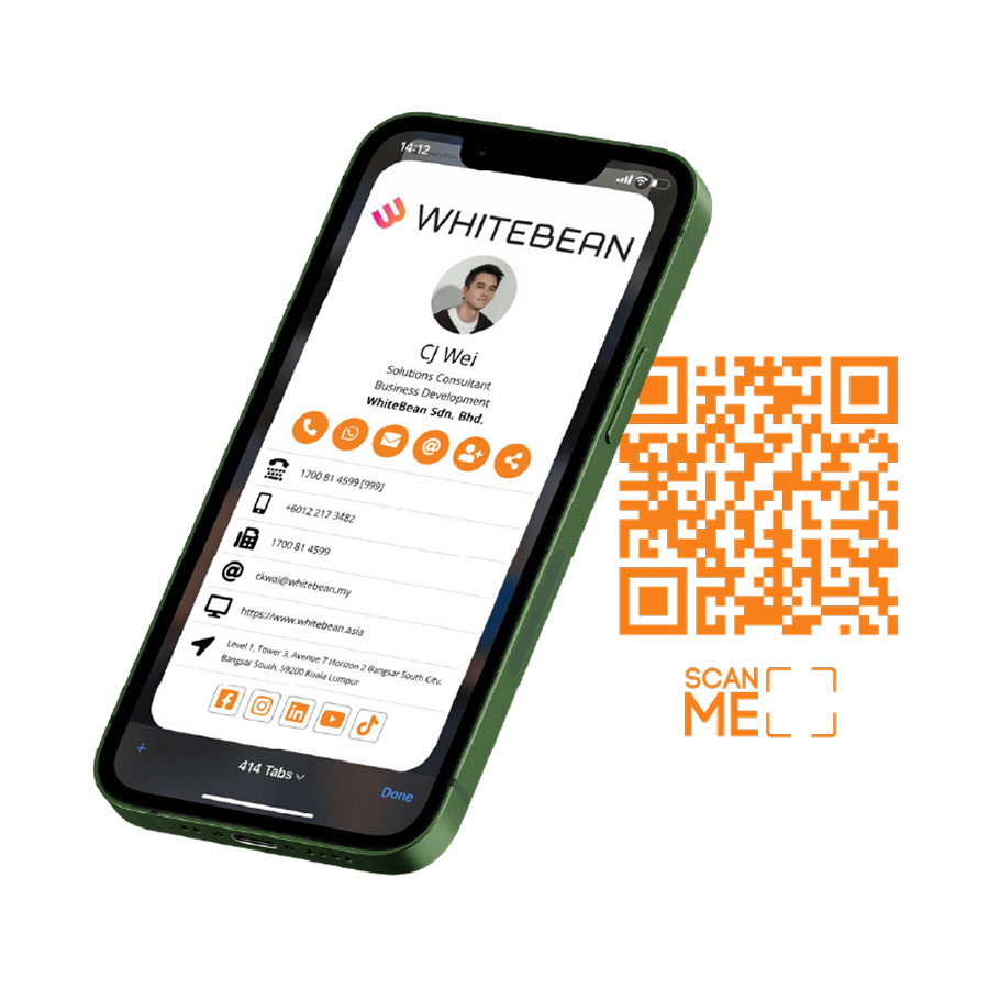 WhiteBean Digital Name Cards | Smart QR Business Card Solution